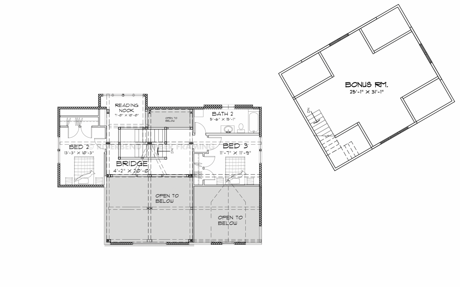 Hamilton Floor Plan | Timber Frame Truss Design | Riverbend