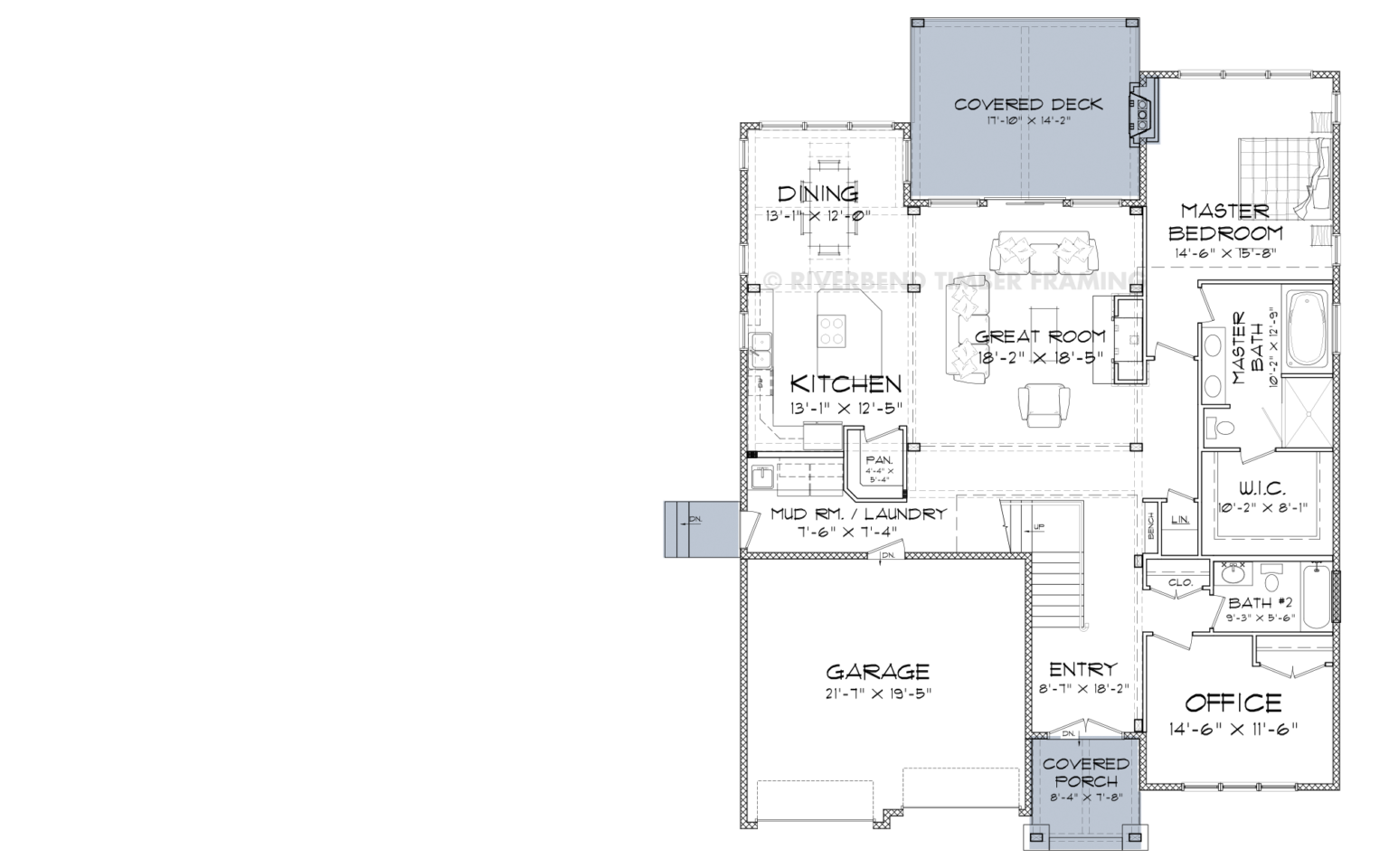 Mountain View Floor Plan | Timber Frame Design | Riverbend